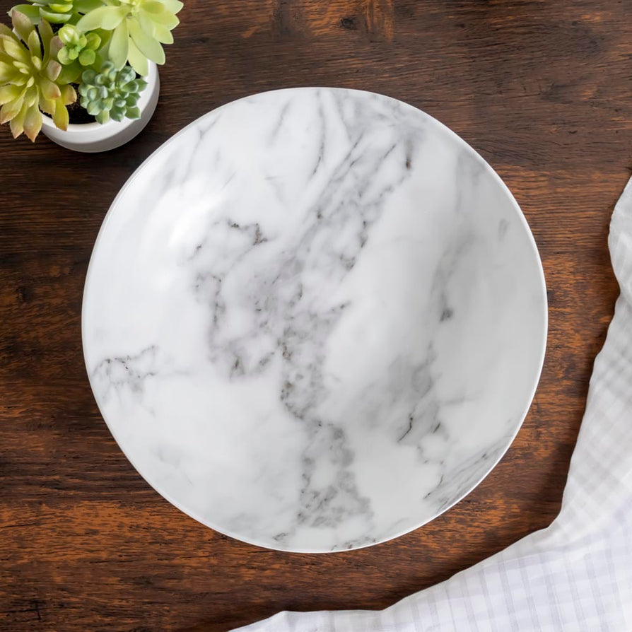 White Marble Melamine Dinnerware Collection, Merritt Designs